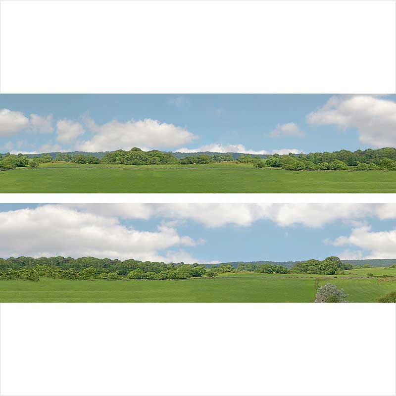 OO Scale Village Long Backscene - ID202D – Model Railway Scenes