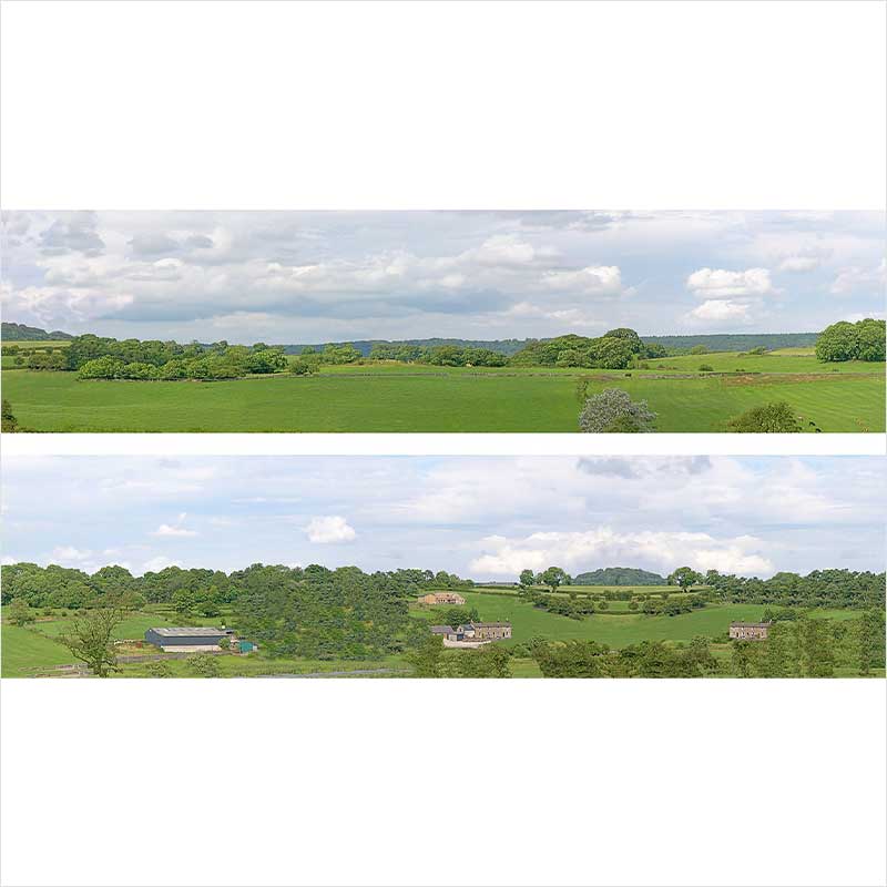 OO Scale | Village Backscene - ID203C — Model Railway Scenes