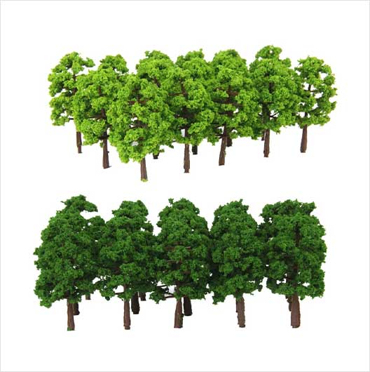 OO Scale | 16 Foot Tree - Light and Dark Green (20 pack) — Model ...