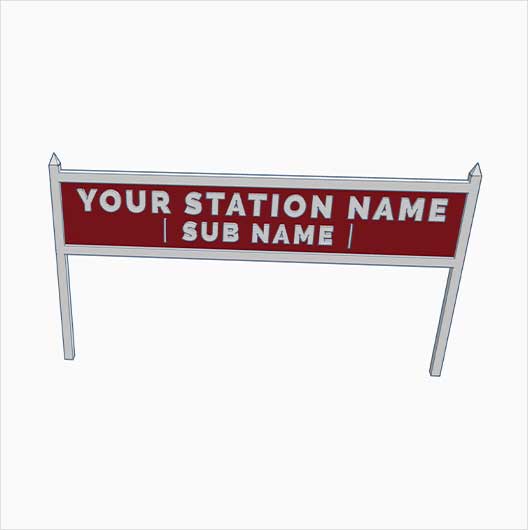 OO Scale | Single-Sided Custom Steam-Era Station Sign - Style 2 - Two ...