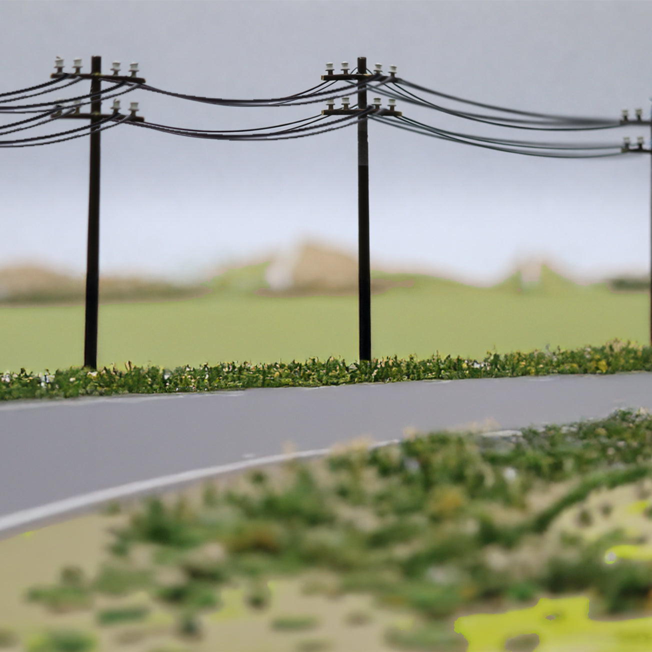 OO Scale Telegraph Pole (10 pack) – Model Railway Scenes
