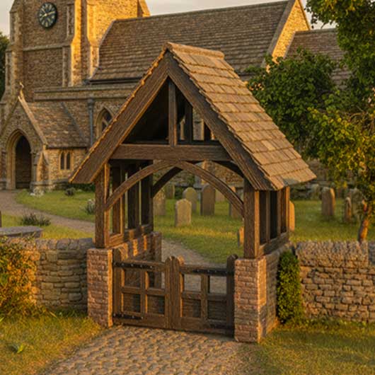 OO Scale Ready to Paint Lych Gate – Model Railway Scenes
