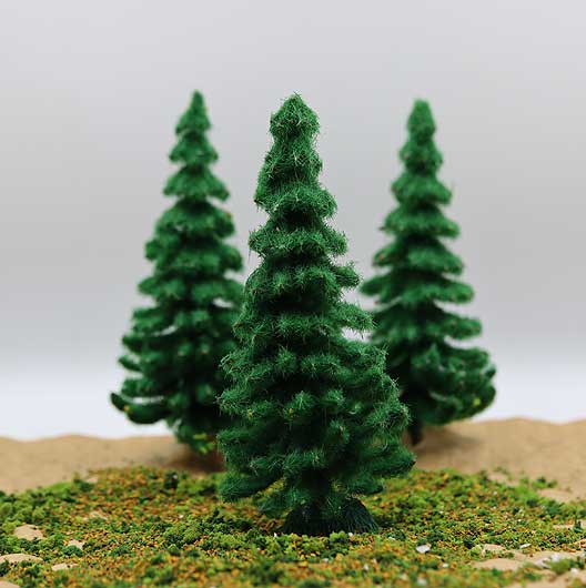 OO Scale Pine Tree (3 pack) – Model Railway Scenes