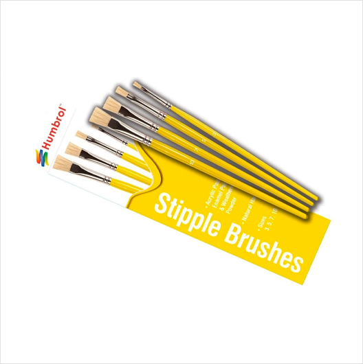 Humbrol Stipple Paint Brush Set (4 pack) — Model Railway Scenes