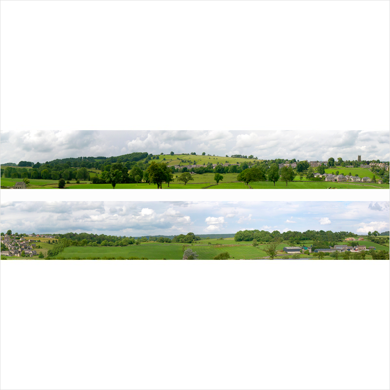 N Scale | Village Backscene - ID203N — Model Railway Scenes