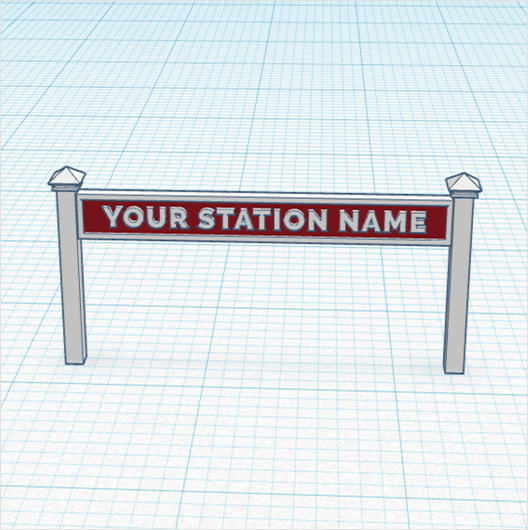 O Scale | Double-Sided Custom Steam-Era Station Sign (3 pack) — Model ...