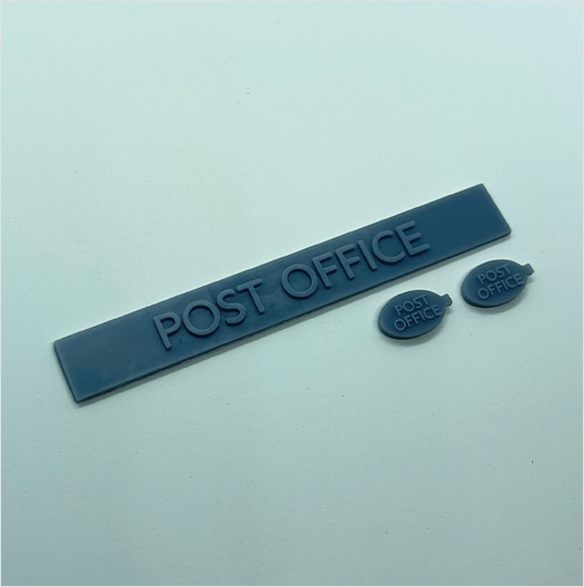 OO Scale | Post Office Sign Set (3 piece) — Model Railway Scenes