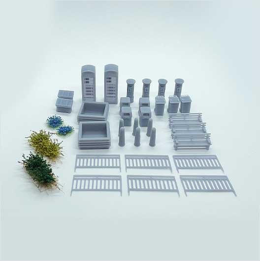 OO Scale Ready to Paint Street Scenes - Pack 2 (38 pieces) – Model ...