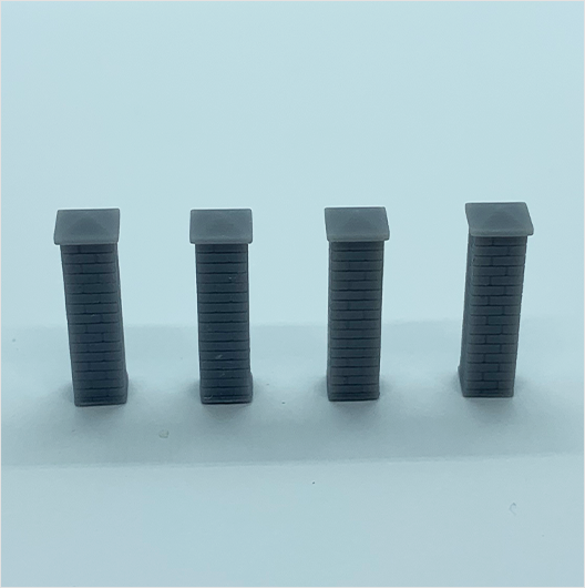 OO Scale | Brick Wall Piers with Pyramid-Style Caps (4 pack) — Model ...